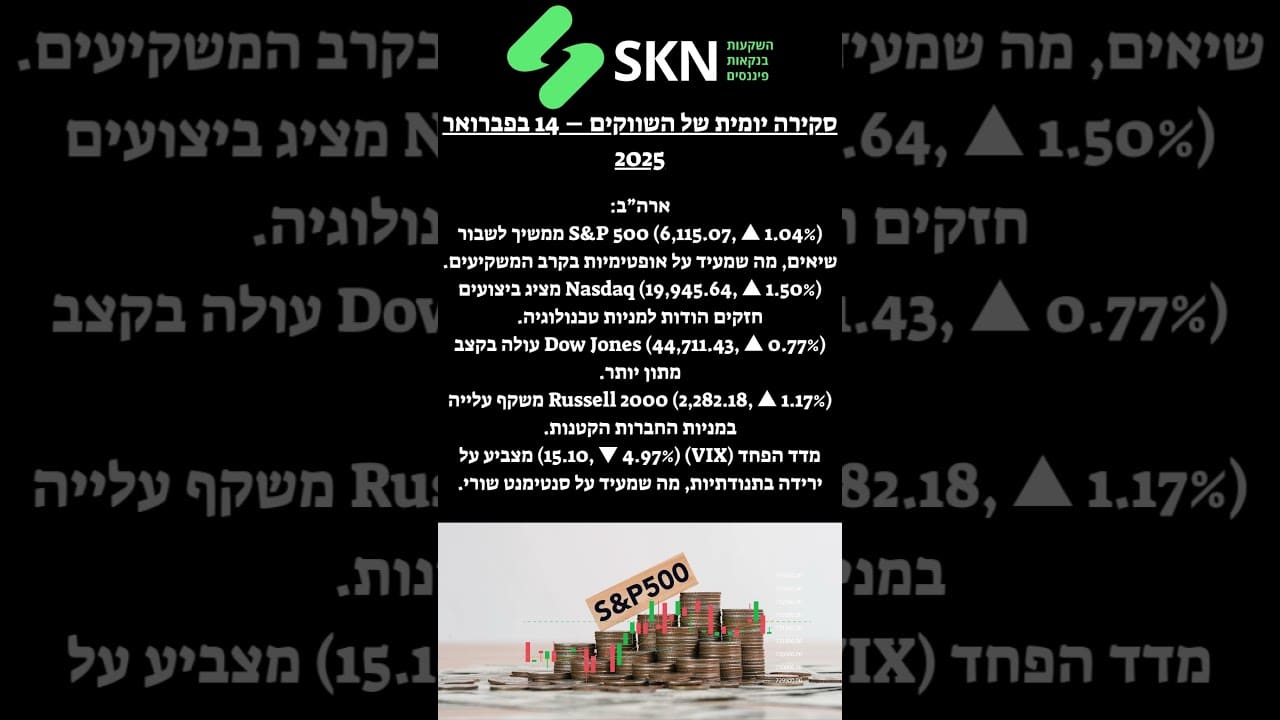 SKN - פורטל השקעות, פיננסים וחדשנות | ערוץ הפיננסים של ישראל
